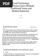 Traditional Food Preservation Methods | PDF