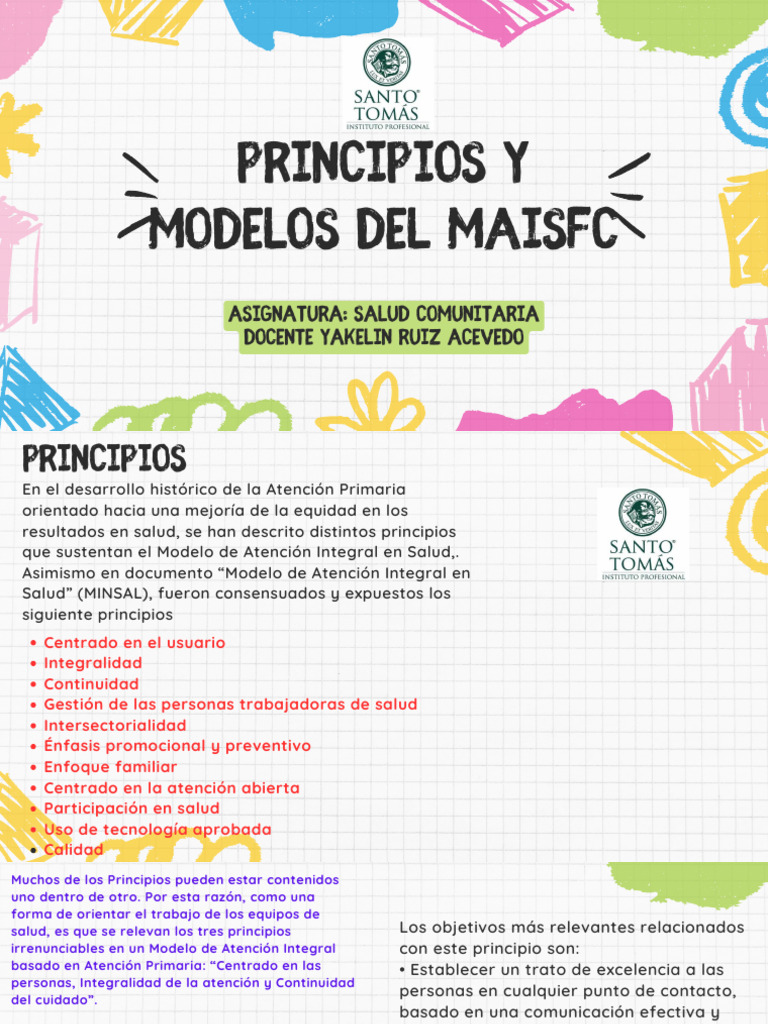 Principios y Modelos Del Maisfc (1) 1 | PDF | Historial médico | Terapia