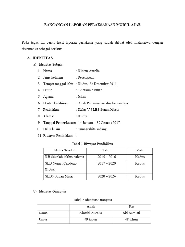 Laporan Pelaksanaan Modul Ajar Kel 5 | PDF