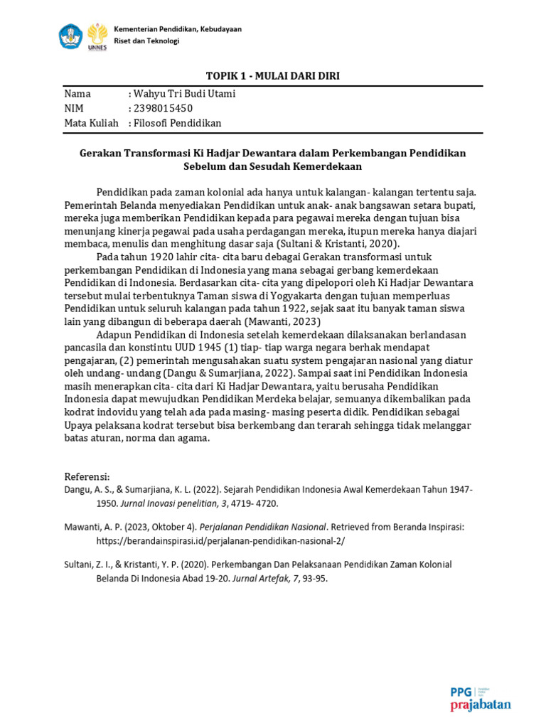 Tugas Topik 1 Eksplorasi Konsep | PDF