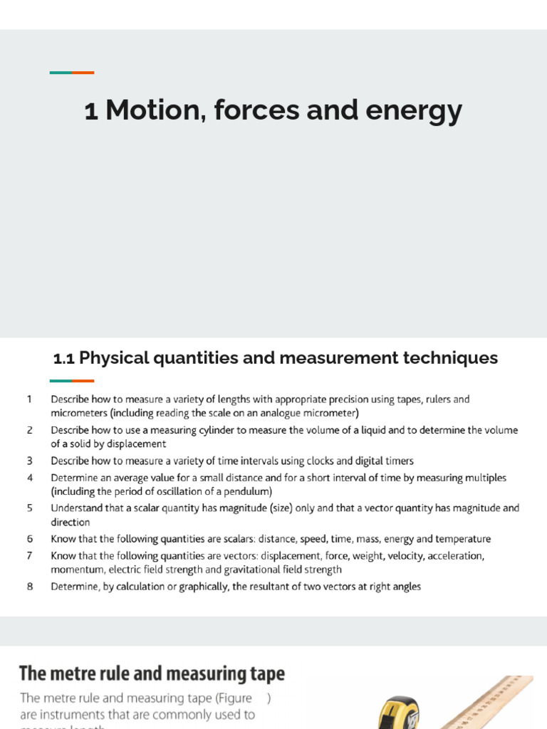 Motion, Forces, and Energy Explained | PDF | Force | Acceleration