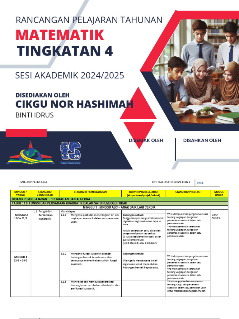 RPT MM KSSM F4 2024 | PDF