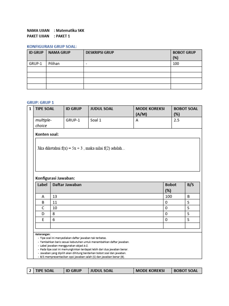 Pat MTK Xi Genap 2024 | PDF