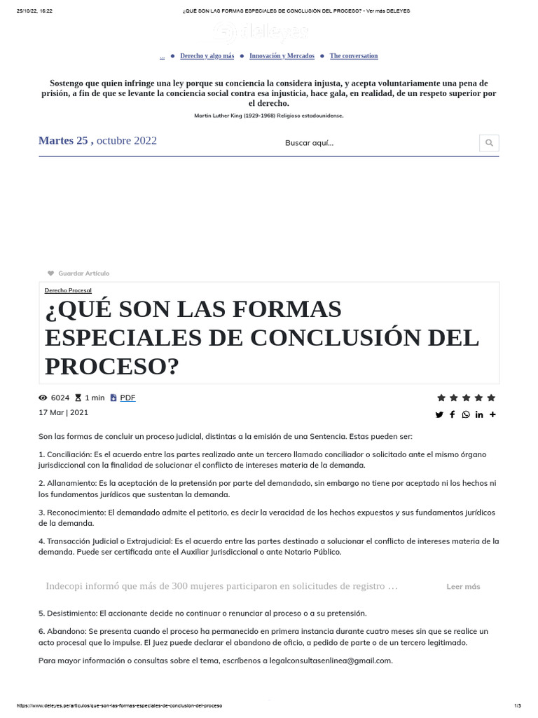 ¿Qué Son Las Formas Especiales de Conclusión Del Proceso - Ver Más ...