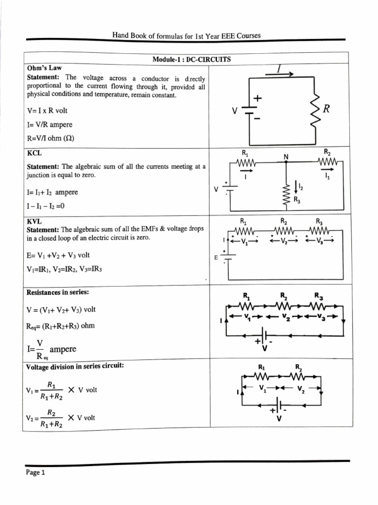 Formula Book | PDF | Inductance | Transformer