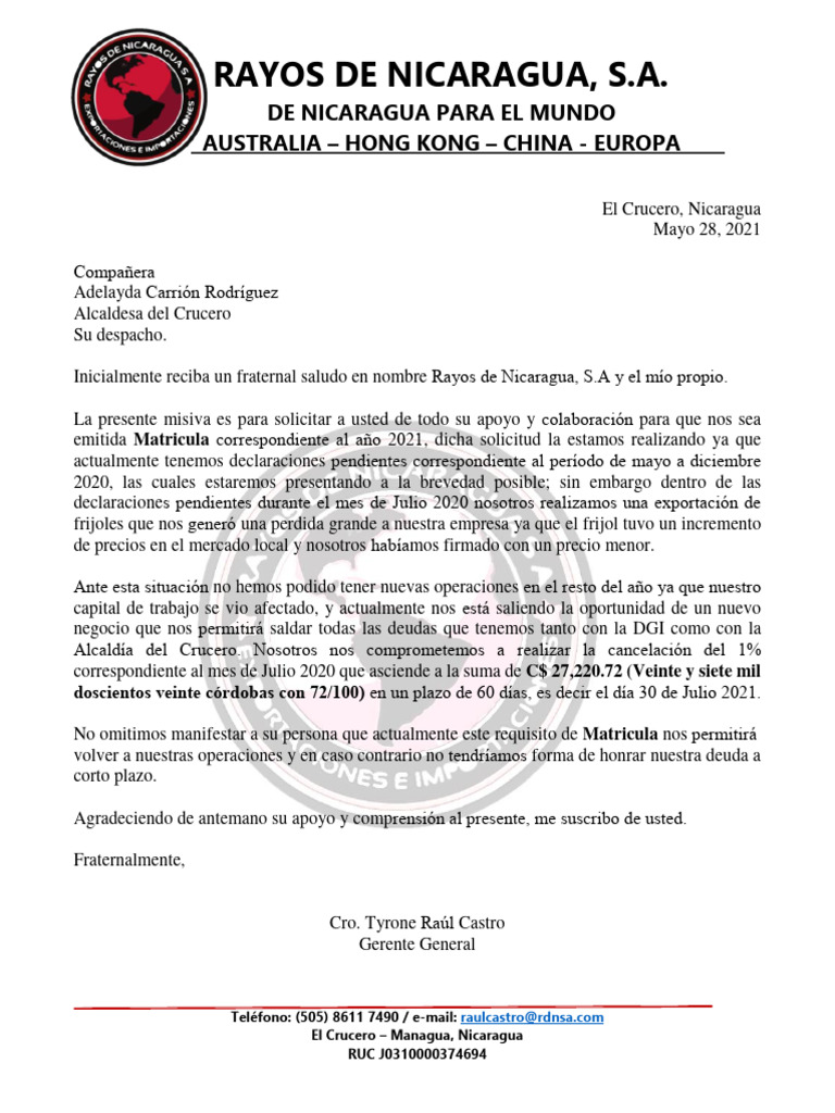 Carta Alcaldía | PDF