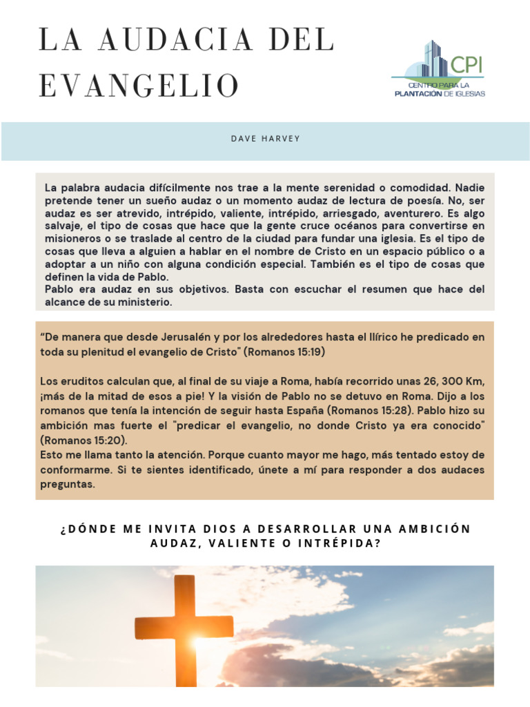 Audacia y Sacrificio en el Evangelio | PDF | Pablo el apóstol | Evangelios