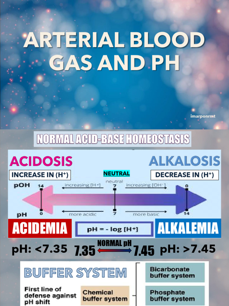 ARTERIAL BLOOD GAS AND PH | PDF | Chemistry