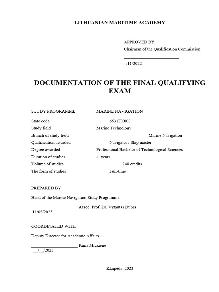 LMA Marine Navigation COC Exam Documentation 19-LU-4 2022-2023.06 ENG ...