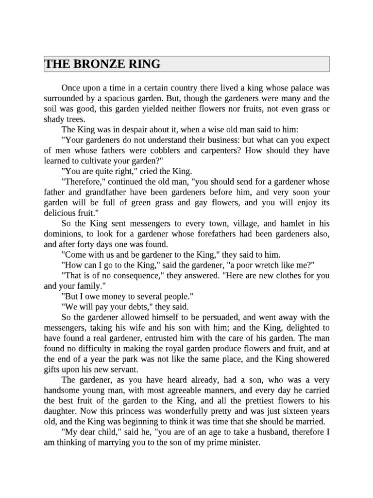 The Bronze Ring | PDF
