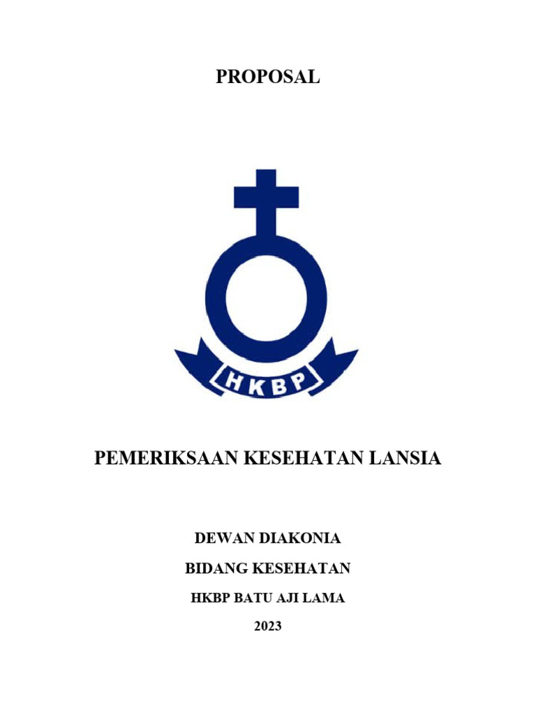 Proposal Cek Kesehatan Dewan Diakonia 2023 | PDF