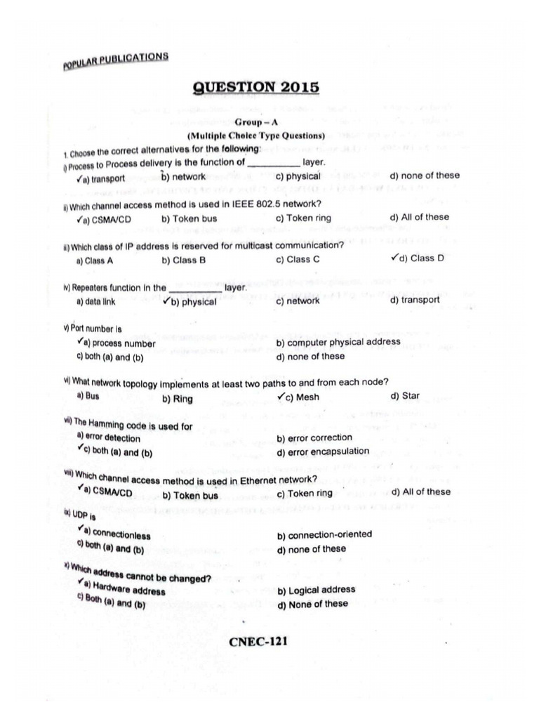 Computer Network Questions Pdf
