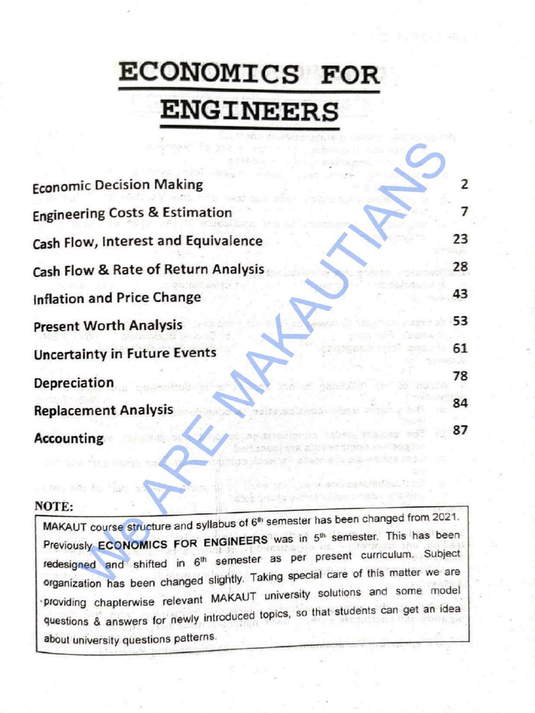 Economics For Engineers | PDF