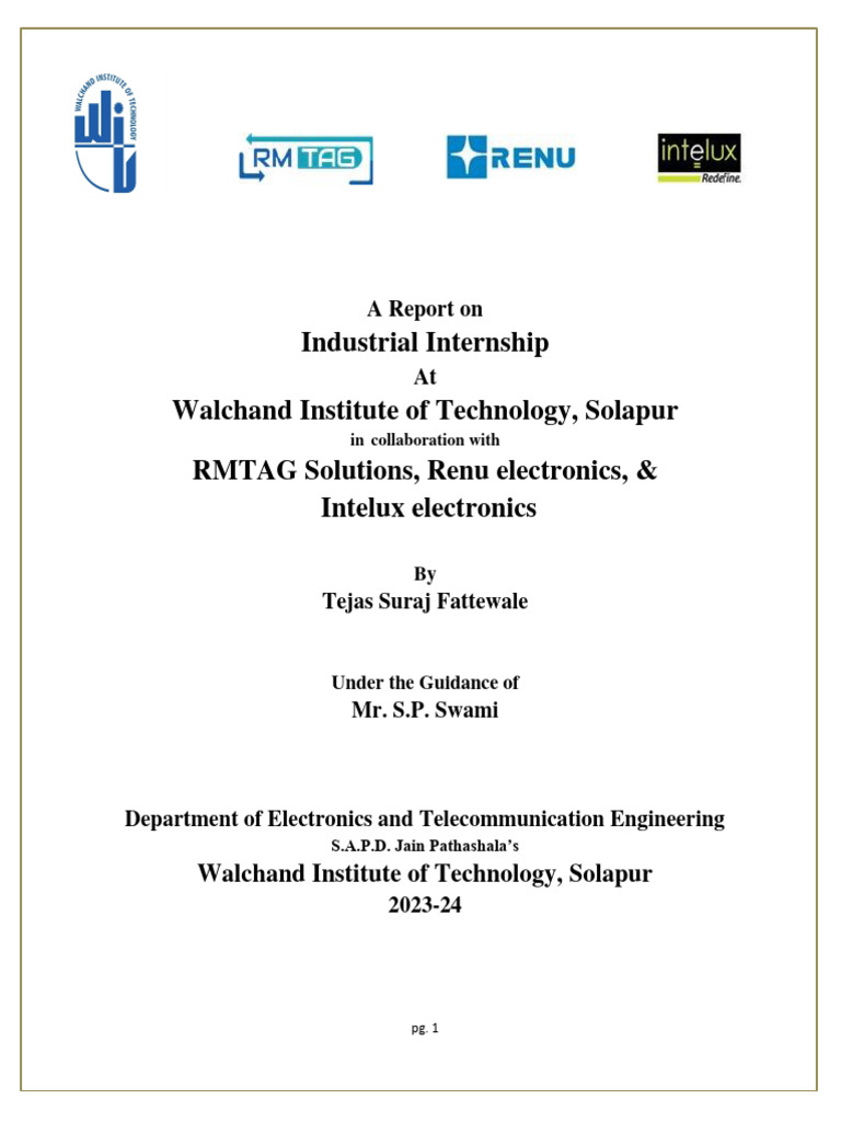 Internship Report Format 23 24 1 2 3 Download Free Pdf Internet Of Things Embedded System 