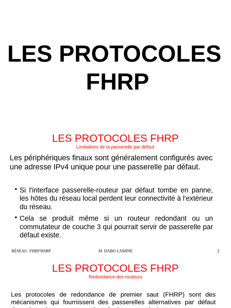 FHRP HRPS | PDF | Architecture de réseau | Routage