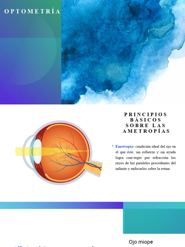 OPTOMETRÍA | PDF | Ojo humano | Lentes