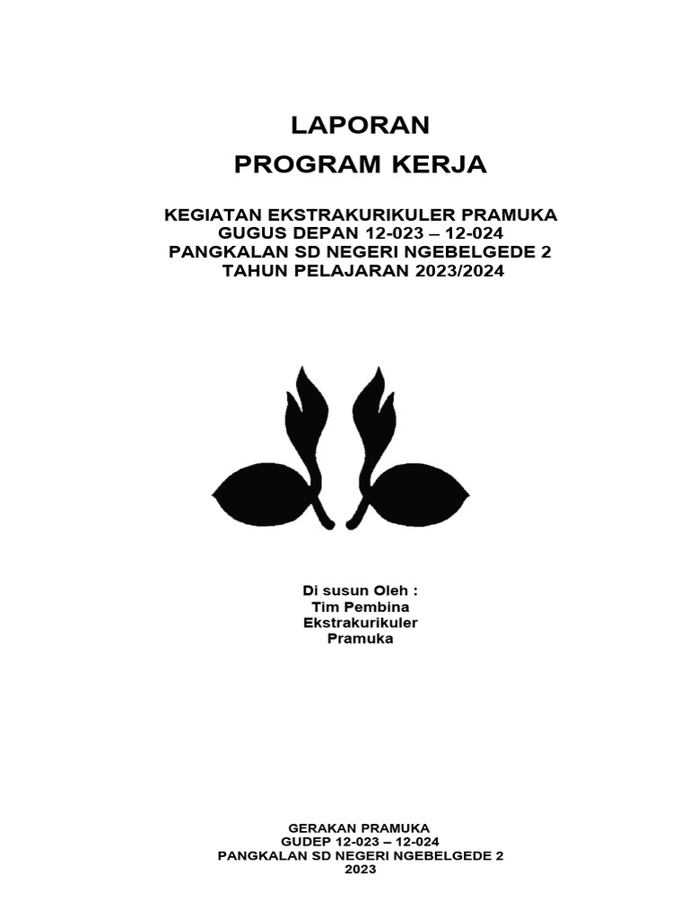 Salinan Program Kerja Pramuka Penggalang Tapel 2023-2024 | PDF