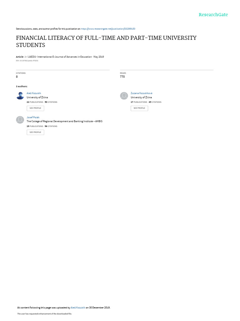 Download Questionnaire | PDF | Financial Literacy | Probability ...