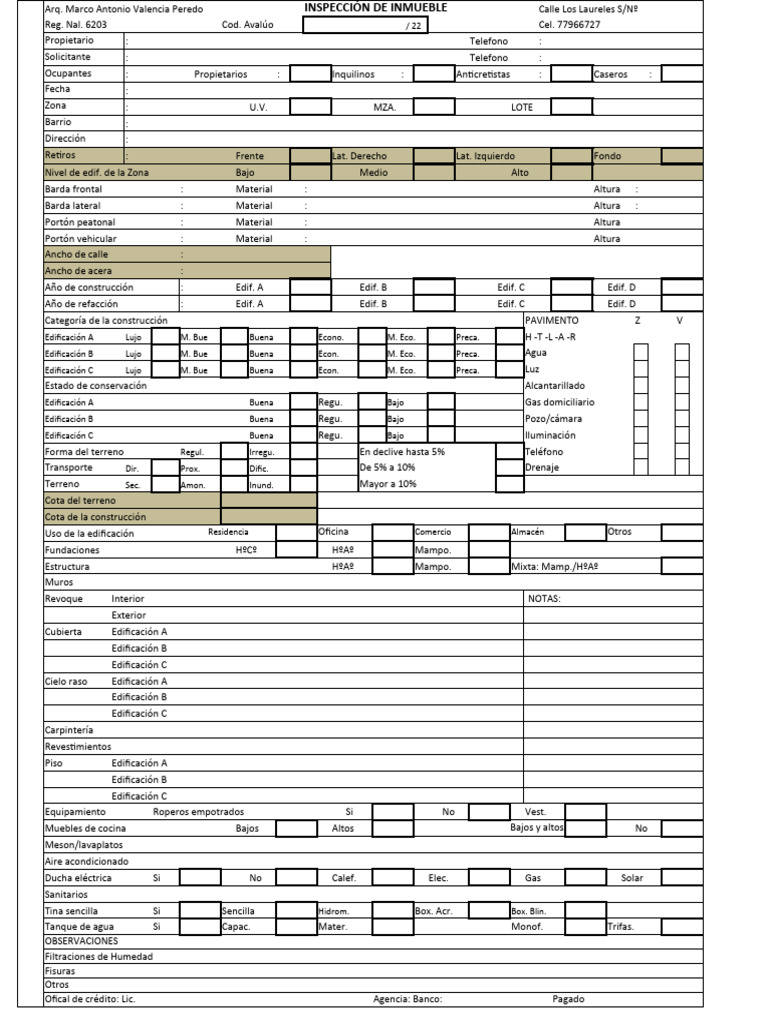 1 Hojas de Inspección | PDF