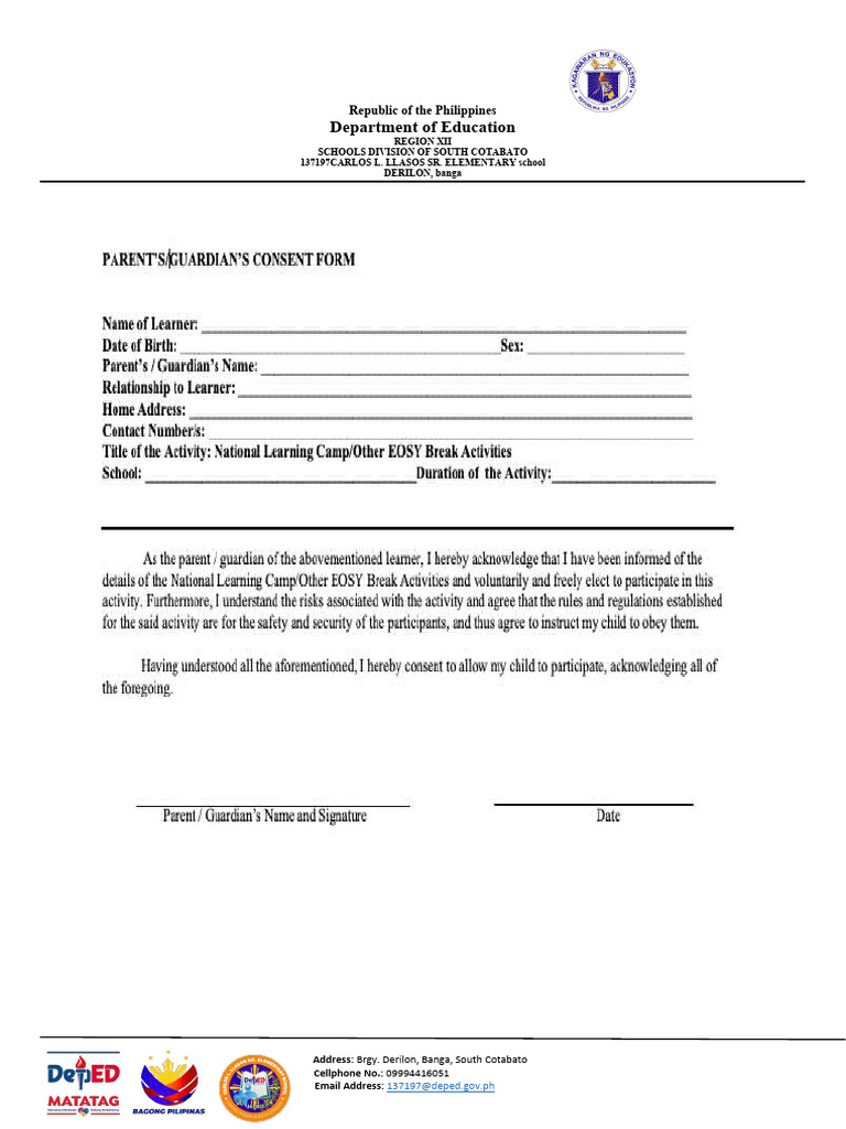 NLC Parents Permit 2024 | PDF | Wellness