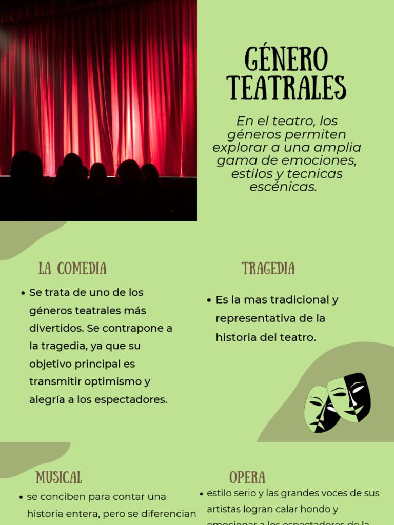 Géneros Teatrales: Comedia, Tragedia y Más | PDF | Teatro | Ópera