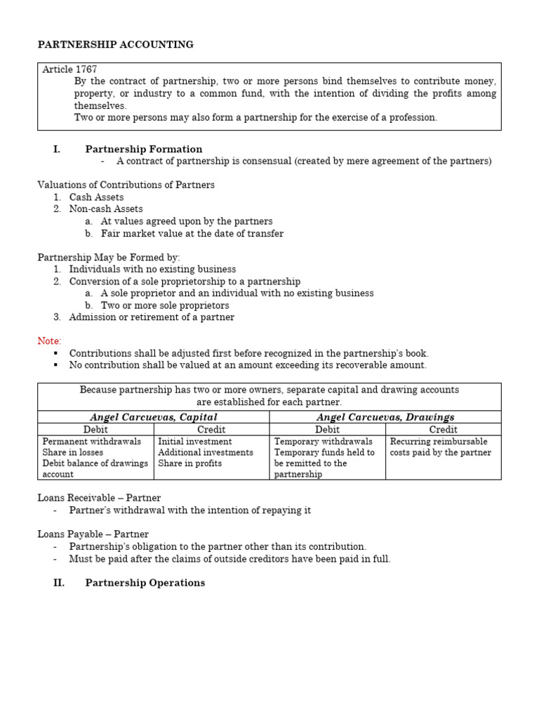 Partnership Accounting Basics Explained | PDF | Business | Law