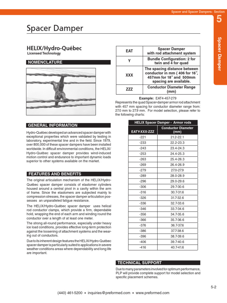 Helix-PLP Spacer Damper | Download Free PDF | Mechanical Engineering Helix-PLP Spacer Damper | Download Free PDF | Mechanical Engineering