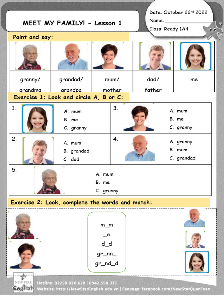 Family Vocabulary Lesson for Kids | PDF | Grandparent | Learning