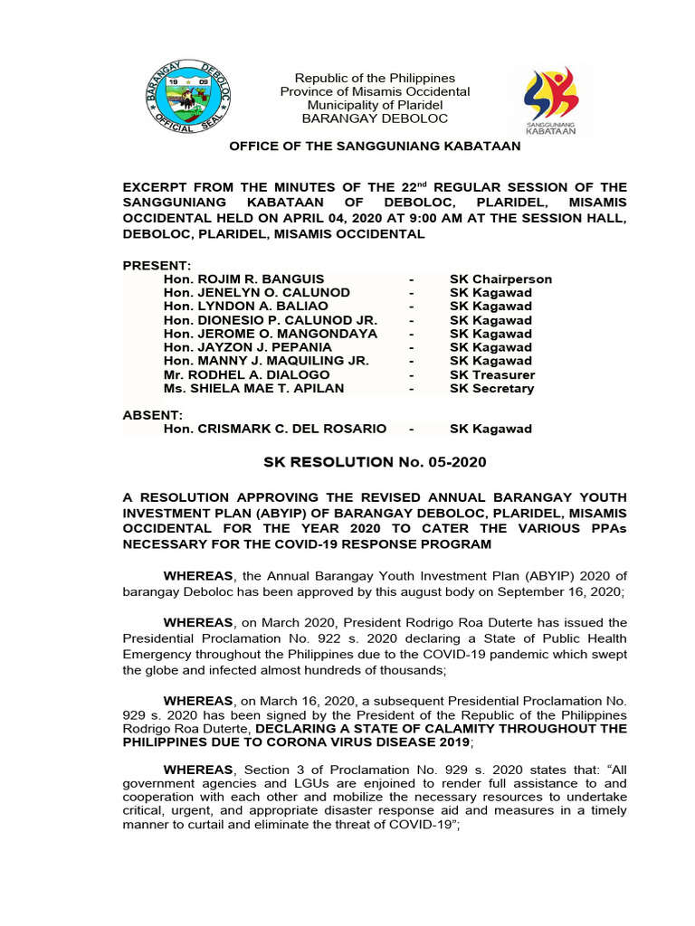 05-2020 ABYIP revised | Download Free PDF | Emergency Management | Pandemic