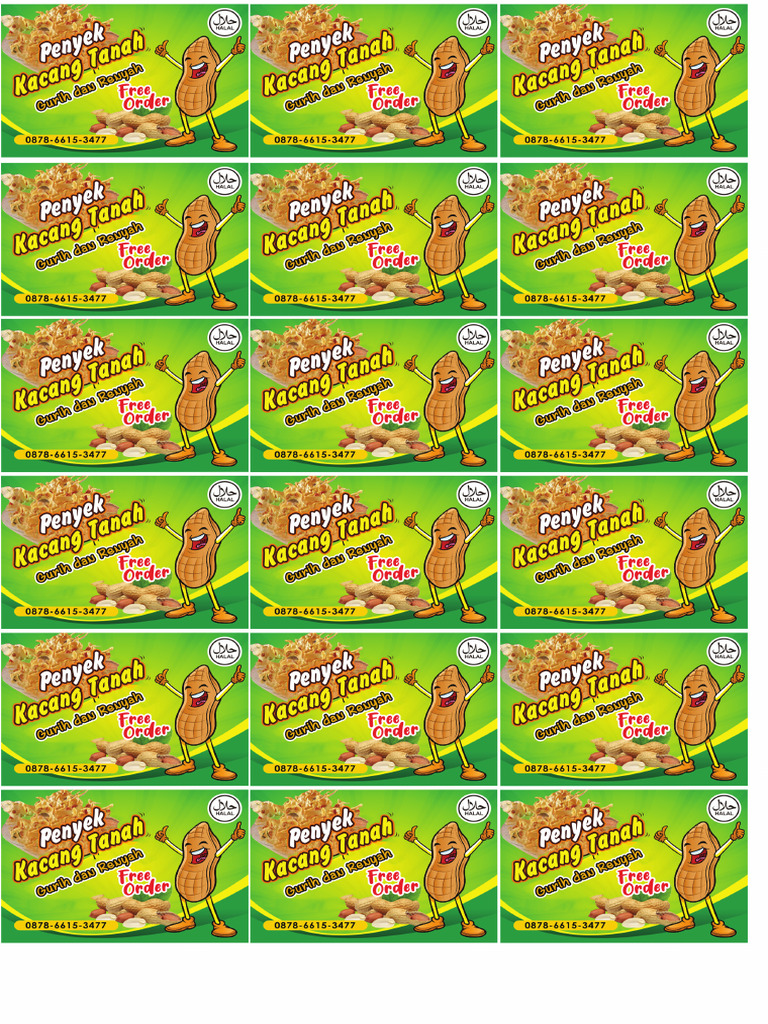 Stiker peyek Siap print | PDF