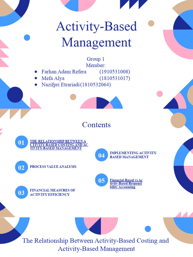 SMA GROUP 1 - Activity Based Management | PDF | Benchmarking | Information
