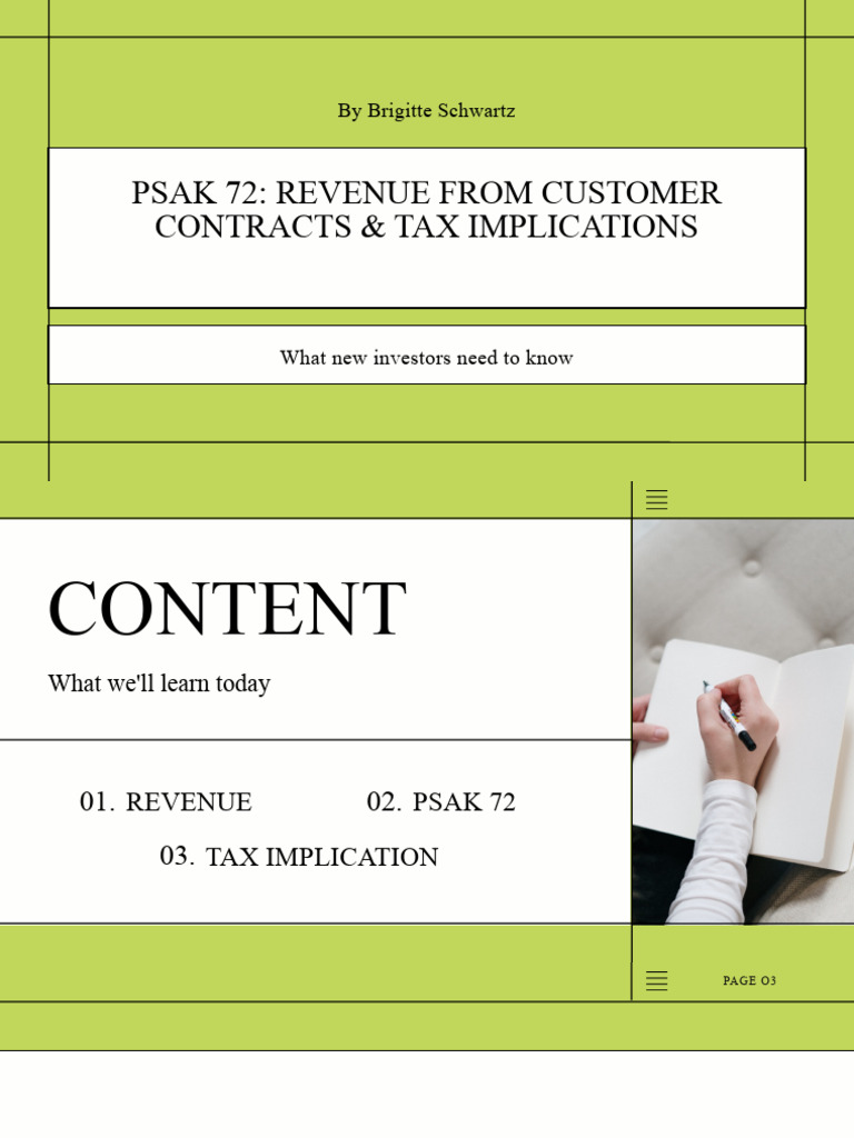 PSak 72 Revenue From Customer Contracts & Tax Implications | PDF ...