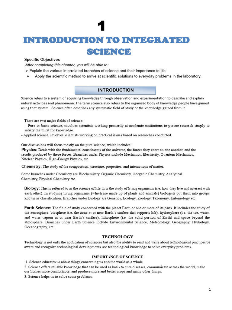 Introduction to Integrated Science for SHS | PDF | Density ...