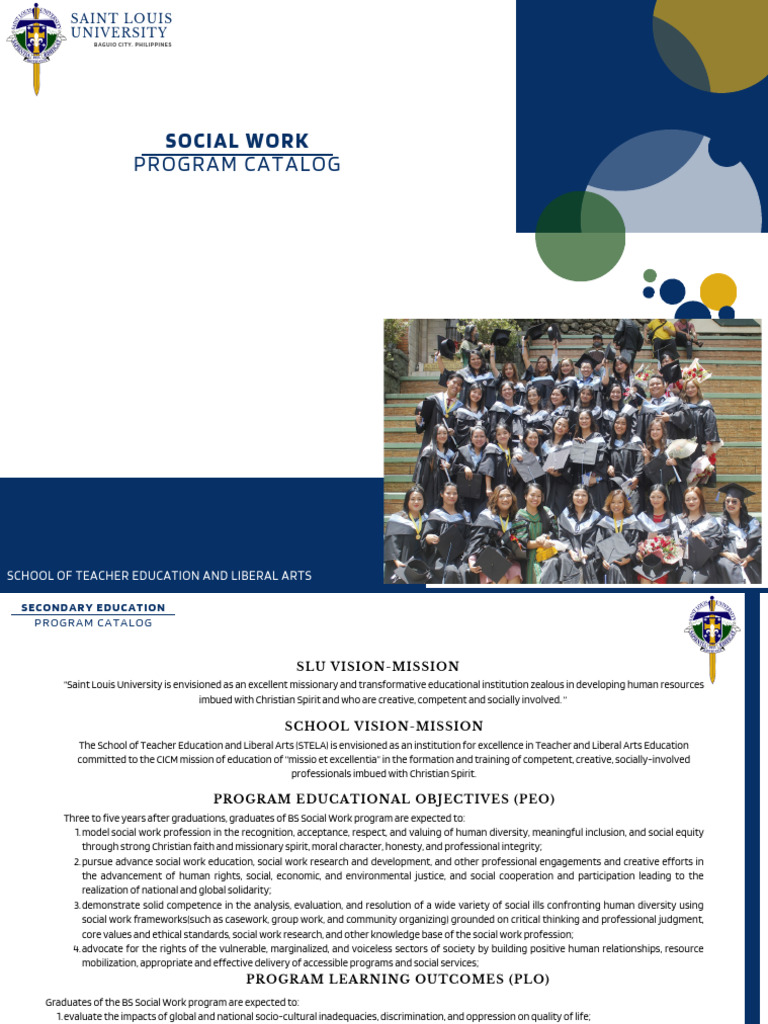 Bs Social Work Program Catalog | PDF | Social Work | Academic Degree