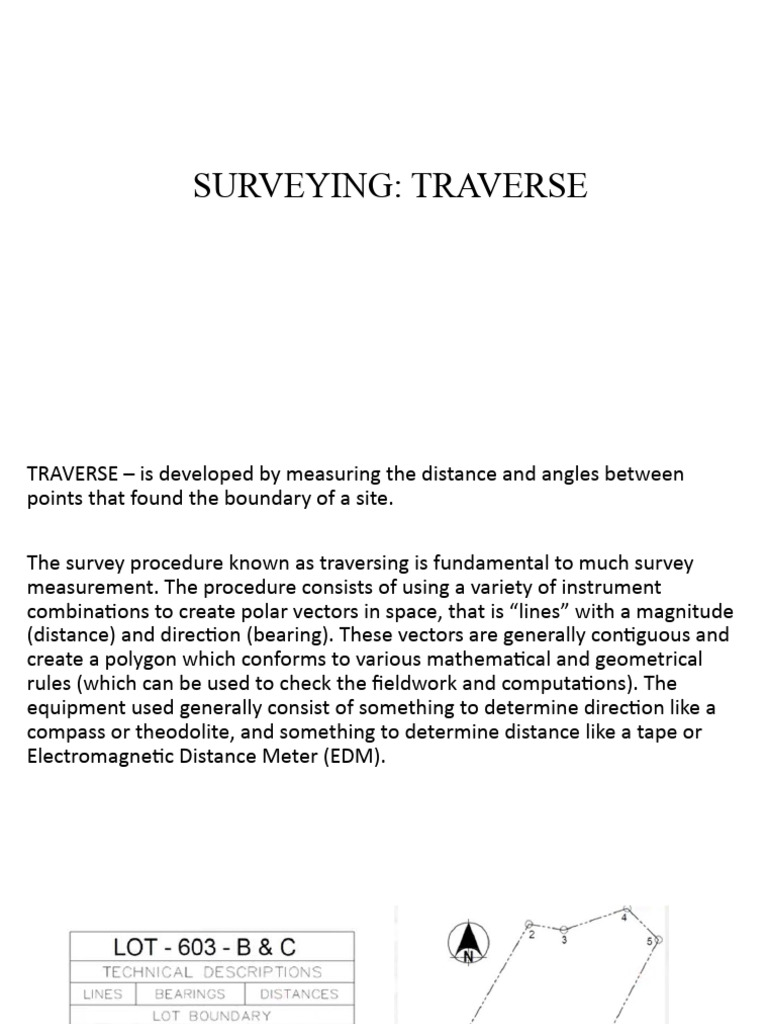 TRAVERSE | PDF | Surveying | Angle