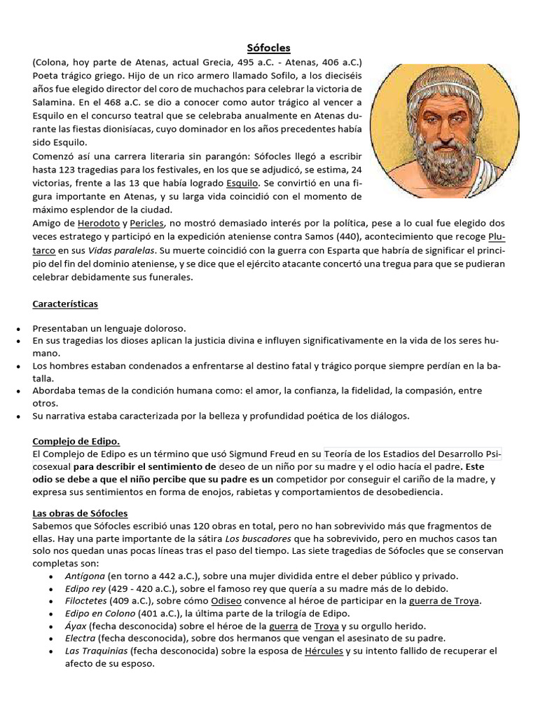 Sófocles | PDF | Edipo | Sófocles