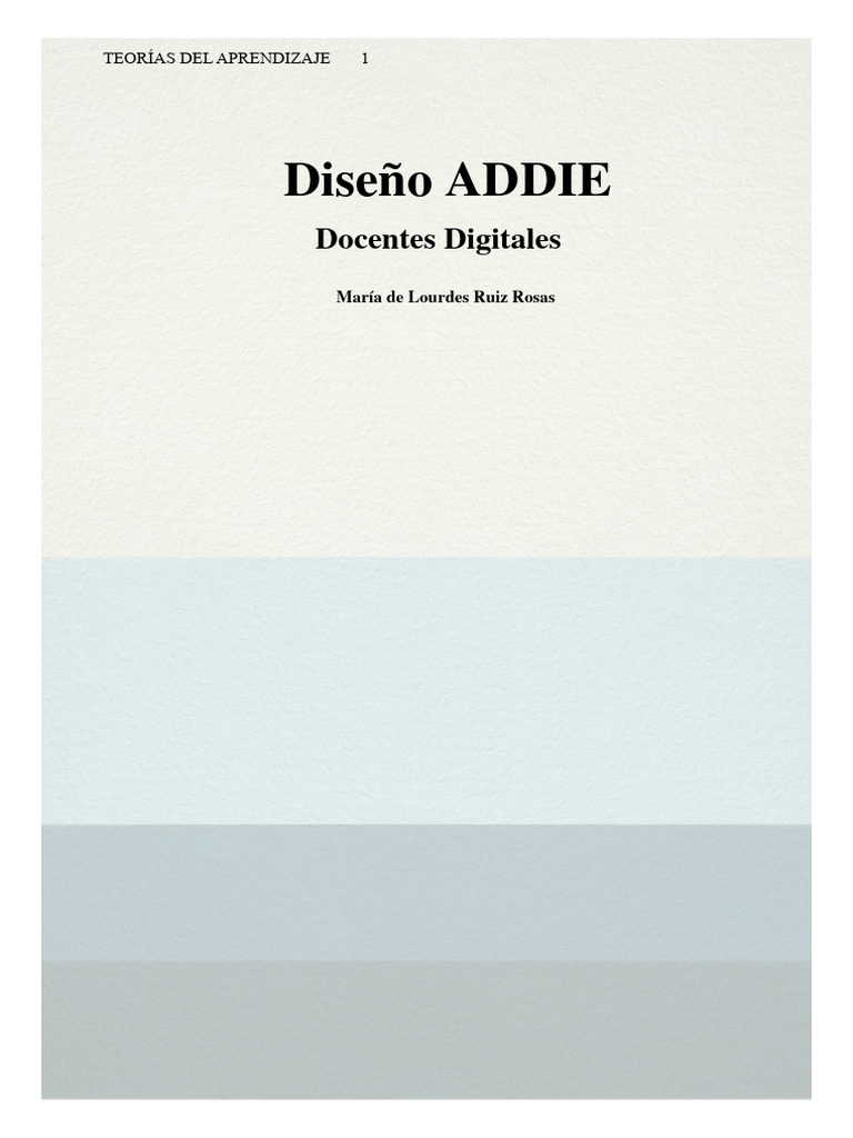 Modelo Addie Parte 2 | PDF | Enseñando | Aprendizaje