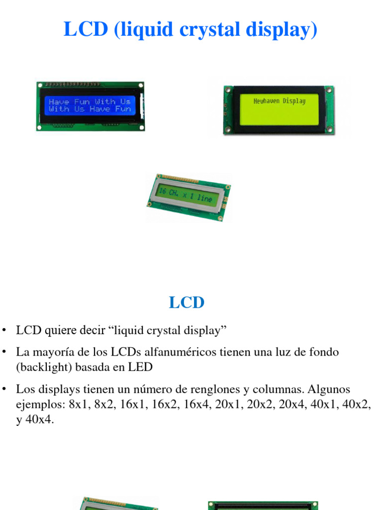 LCD PDF | PDF | Cadena (informática) | Electrónica
