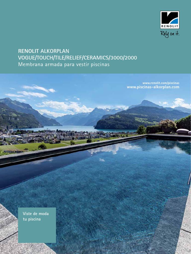 2023 ES RENOLIT ALKORPLAN MembranaArmadaParaPiscinas | PDF | Agua | Piscina