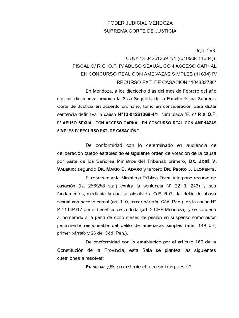 SCJM in Dubio Pro Reo | PDF | Sentencia (ley) | Ley procesal