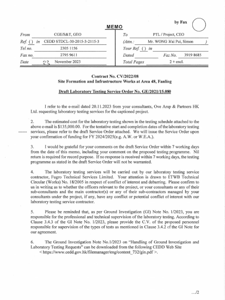 2115-080 4draft Service Order Memo (Signed) - Updated | PDF