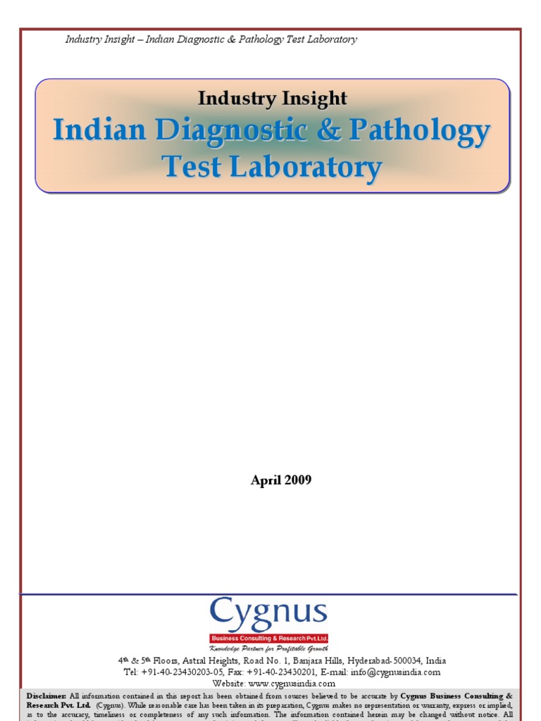 TOC of Indian Diagnostics and Pathology Test Laboratory Industry ...
