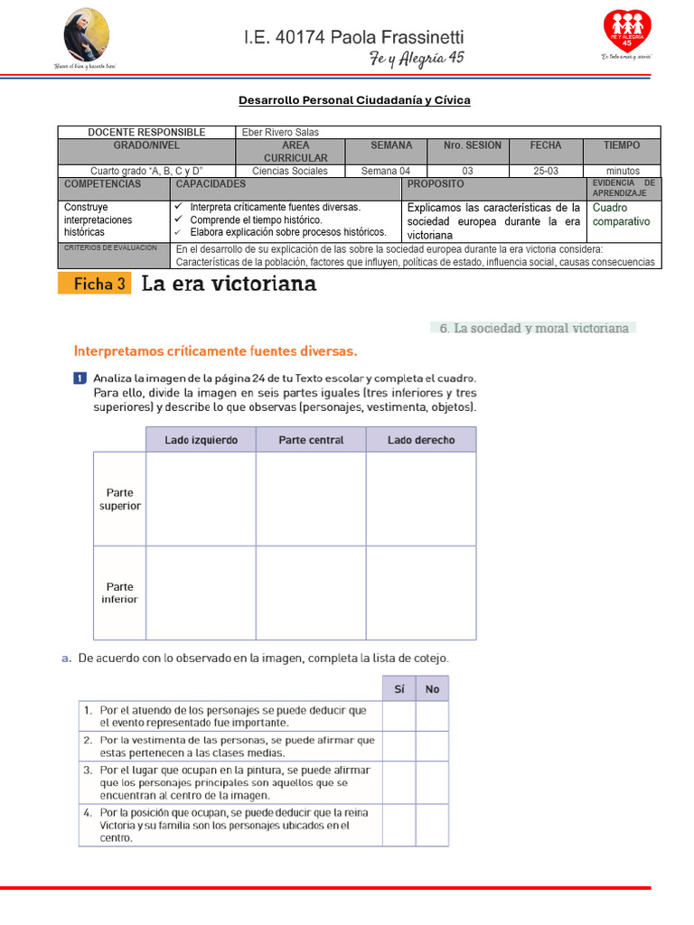 Ficha 3 ccss 4° | PDF
