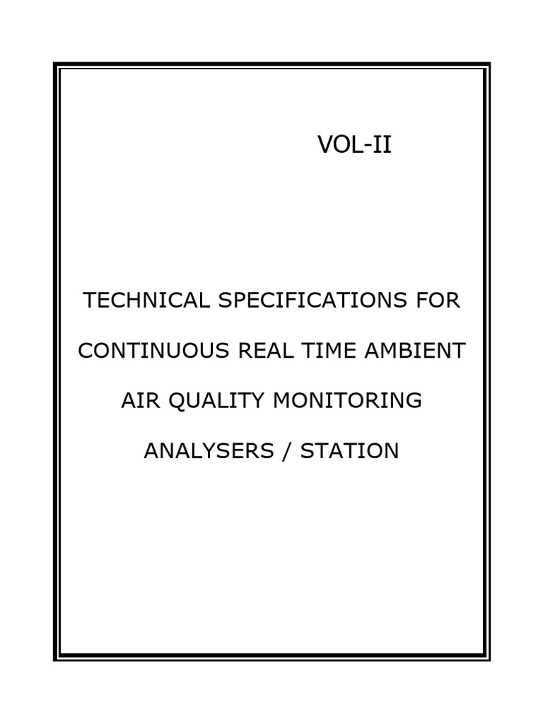 Technical Specs for Air Quality Monitoring | PDF | Power Supply ...