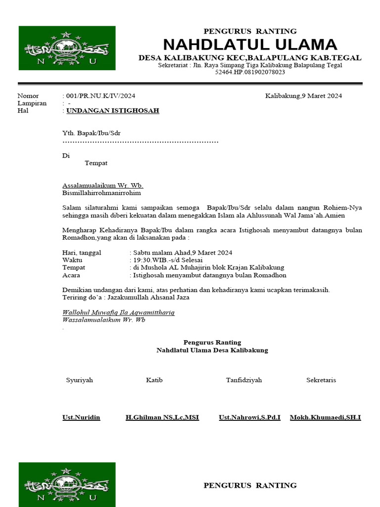 UNDANGAN Nu | PDF