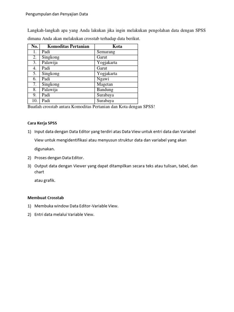 Diskusi 6 (Pengumpulan Dan Penyajian Data) | PDF | Metode & Bahan Ajar ...