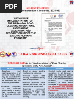 Nationwide Implementation of The Barangay Road Clearing Operations ...