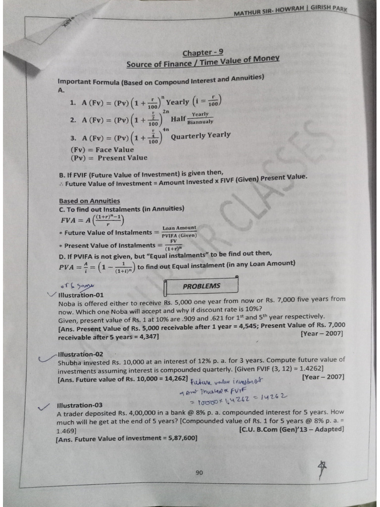 TVM Sums Mathur Sir | PDF