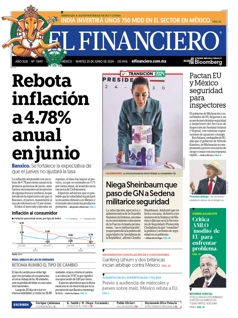 El Financiero 25-06-24 | PDF | Inflación | México
