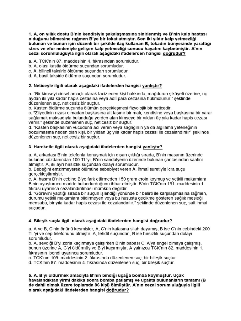 Ceza Genel Final 2021 | PDF